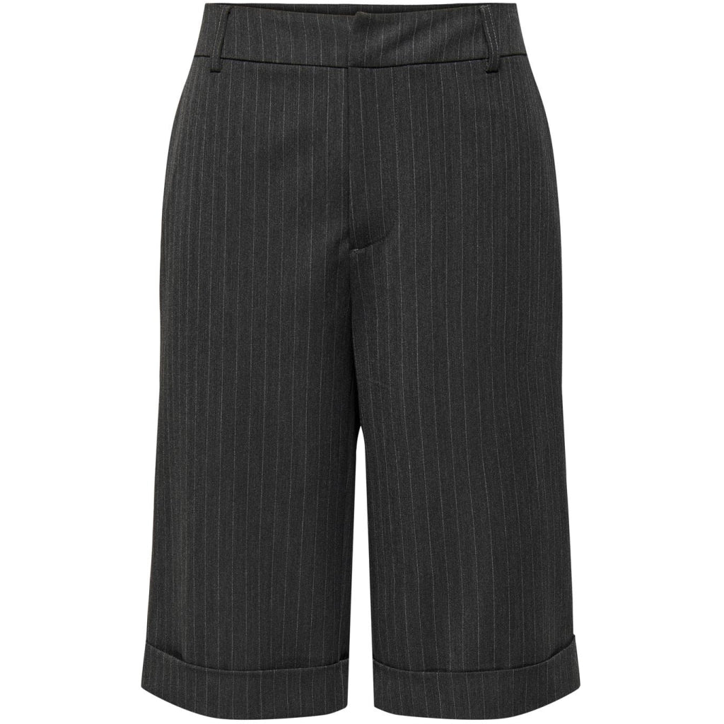 ONLY dame shorts ONLCANA - Dark Grey Melange WHITE PINSTRIPE